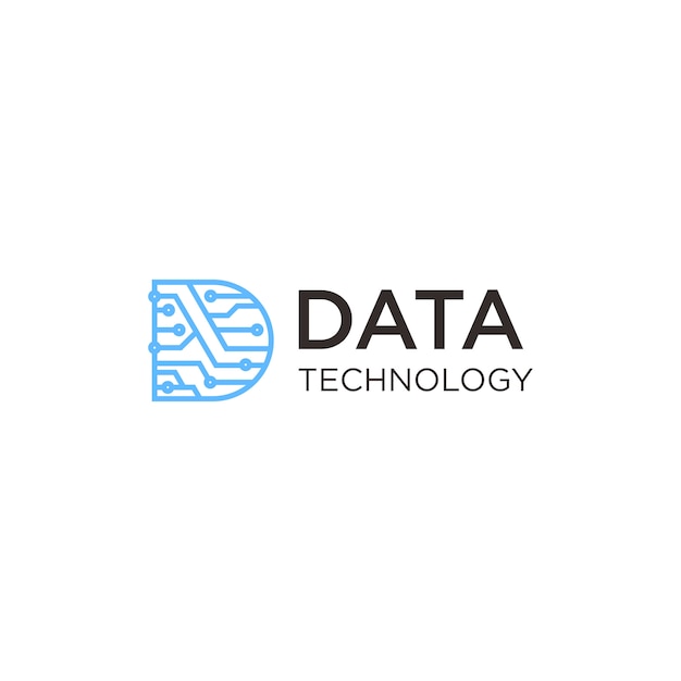 Premium Vector | Data technology logo Premium Vector | Data technology logo