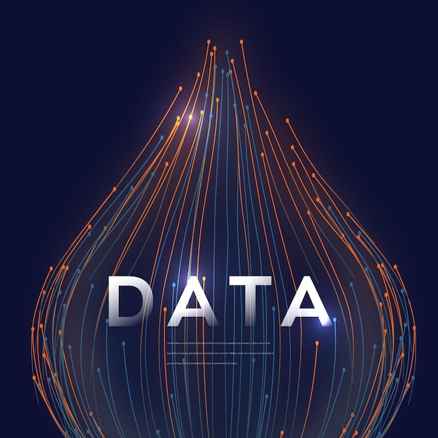 Premium Vector | Data transforming vector background Premium Vector | Data transforming vector background