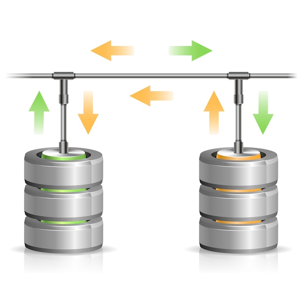 Premium Vector | Database backup concept Premium Vector | Database backup concept