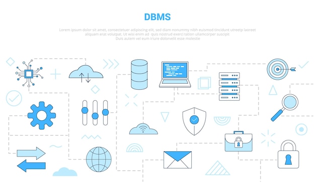 Premium Vector | Dbms database management system concept Premium Vector | Dbms database management system concept