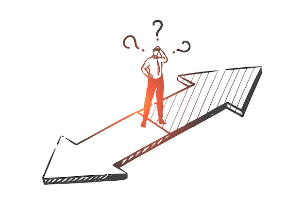 Premium Vector | Decision making concept sketch illustration Premium Vector | Decision making concept sketch illustration