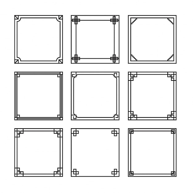 Free Vector | Decorative geometric frames collection Free Vector | Decorative geometric frames collection