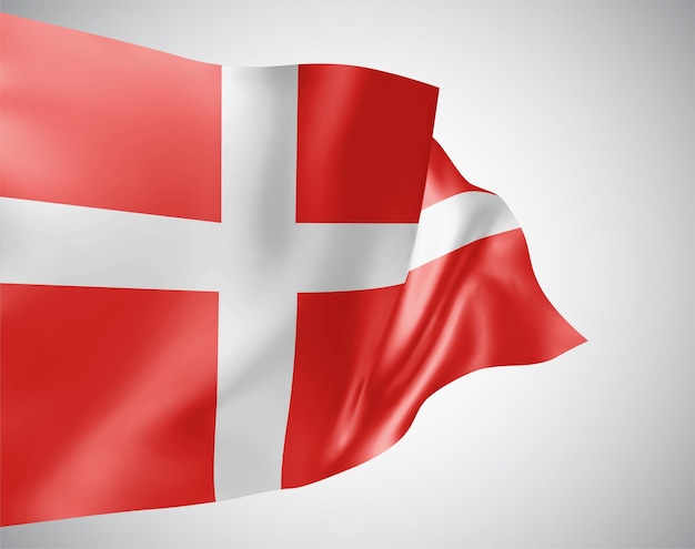 Premium Vector Denmark Vector Flag With Waves And Bends Waving In