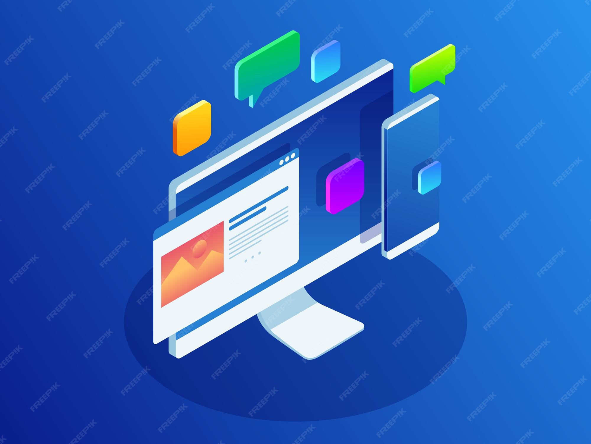 Premium Vector Developing Programming And Coding Technologies Concept Website Design Big