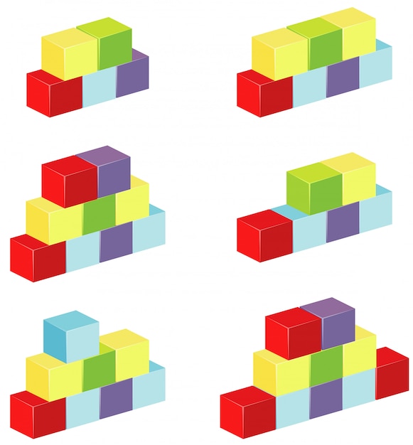 Premium Vector | Different block patterns Premium Vector | Different block patterns
