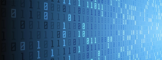 Premium Vector Digital Binary Code Data Background Computer Numbers Technological Concept 7439