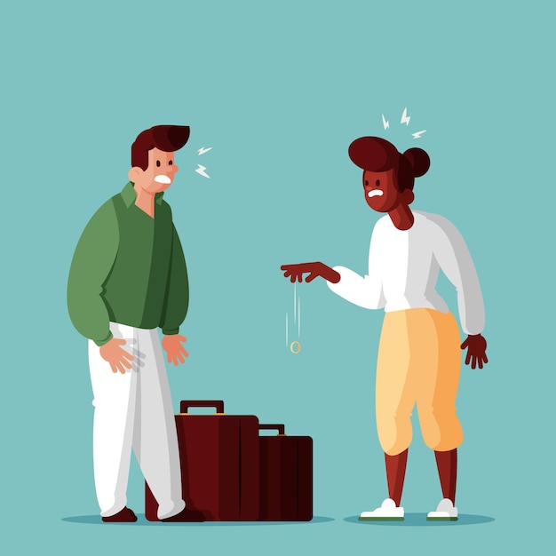 Free Vector Divorce Concept Illustration