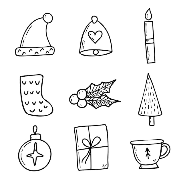 Premium Vector | Doodle christmas Premium Vector | Doodle christmas