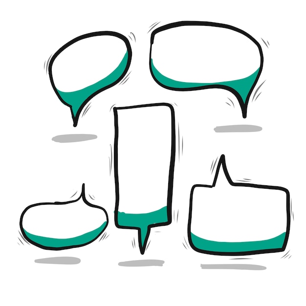 Free Vector | Doodle speech bubbles Free Vector | Doodle speech bubbles