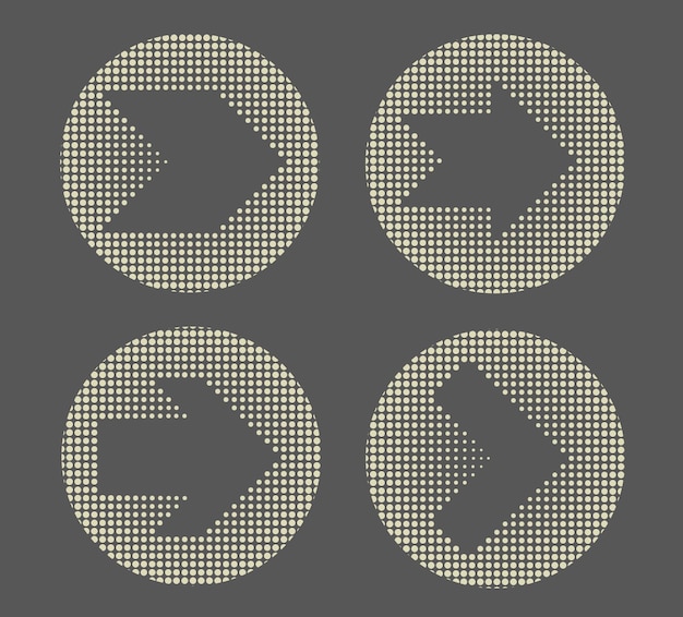 Premium Vector | Dotted arrow icon set Premium Vector | Dotted arrow icon set