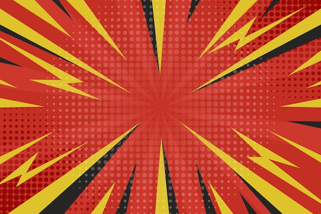 Premium Vector | Dotted red and yellow comic style background Premium Vector | Dotted red and yellow comic style background