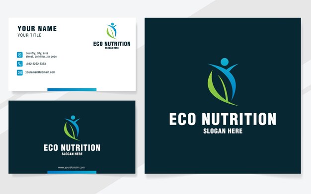 Premium Vector Eco Nutrition Logo Template On Modern Style