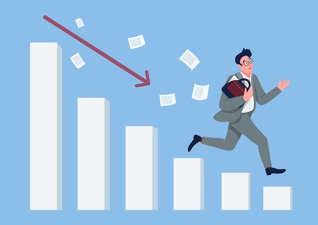 Economic crisis flat concept illustration | Premium Vector Economic crisis flat concept illustration | Premium Vector