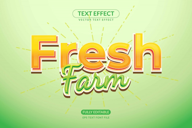 Premium Vector | Editable fresh farm text effect Premium Vector | Editable fresh farm text effect