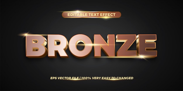 Editable text effect - bronze text style concept | Premium Vector Editable text effect - bronze text style concept | Premium Vector