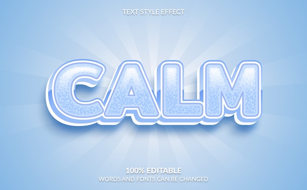 Premium Vector | Editable text effect, calm text style Premium Vector | Editable text effect, calm text style