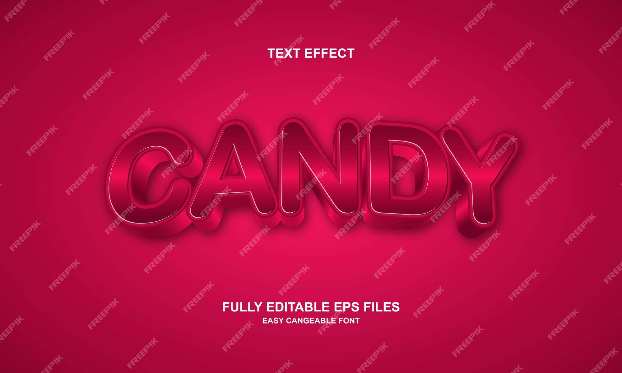 Premium Vector | Editable text effect candy Premium Vector | Editable text effect candy