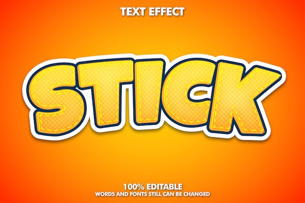 Premium Vector Editable Text Effect Custom Cartoon Text Style