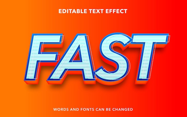 Premium Vector Editable Text Effect For Fast Speed