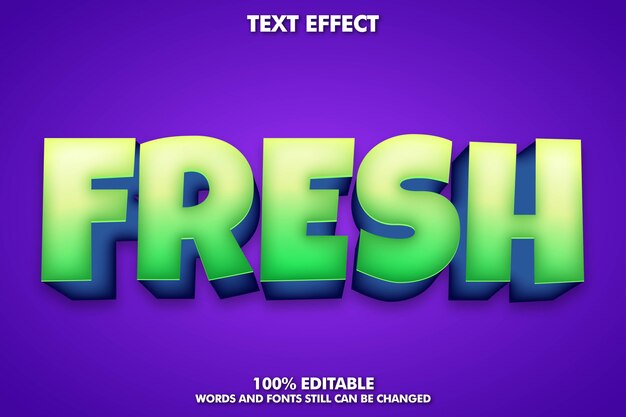 Premium Vector | Editable text effect, fresh bold text style Premium Vector | Editable text effect, fresh bold text style