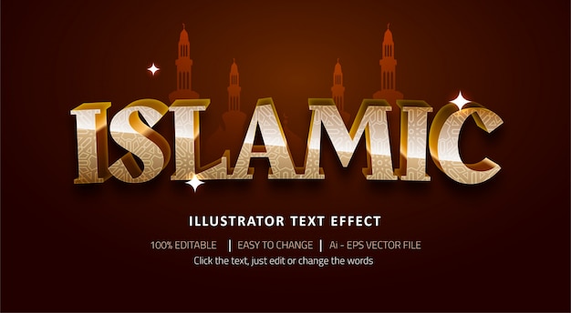 Premium Vector | Editable text effect islamic title Premium Vector | Editable text effect islamic title