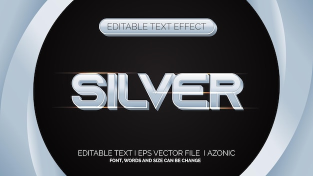 Premium Vector Editable Text Effect Silver