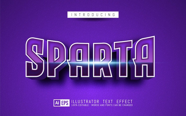 Premium Vector | Editable text effect - sparta text style concept Premium Vector | Editable text effect - sparta text style concept