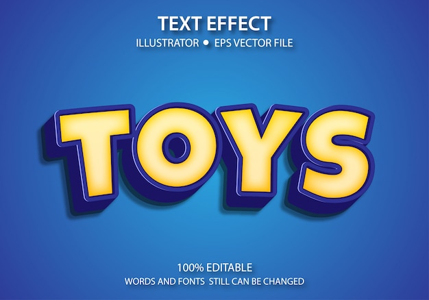 Premium Vector | Editable text style effect cute toys premium Premium Vector | Editable text style effect cute toys premium