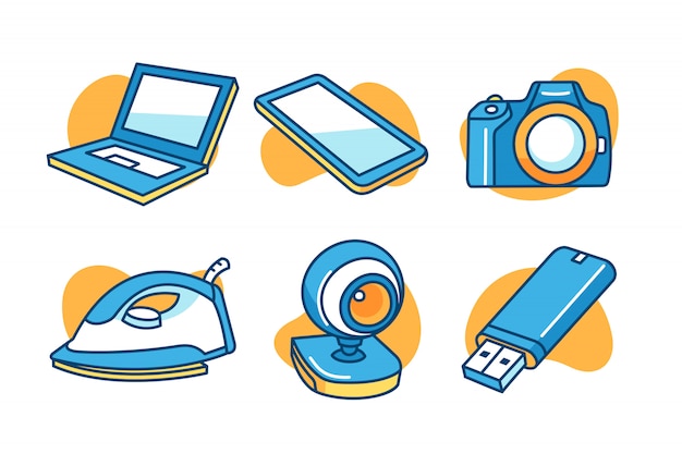Premium Vector | Electronic device icon set Premium Vector | Electronic device icon set