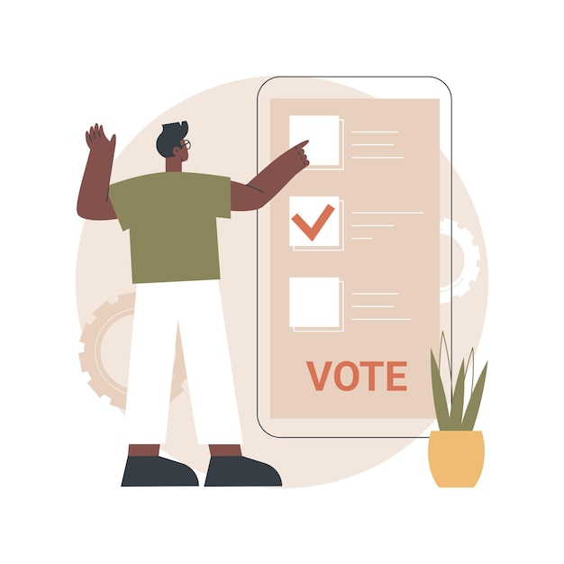 Premium Vector | Electronic voting concept illustration Premium Vector | Electronic voting concept illustration