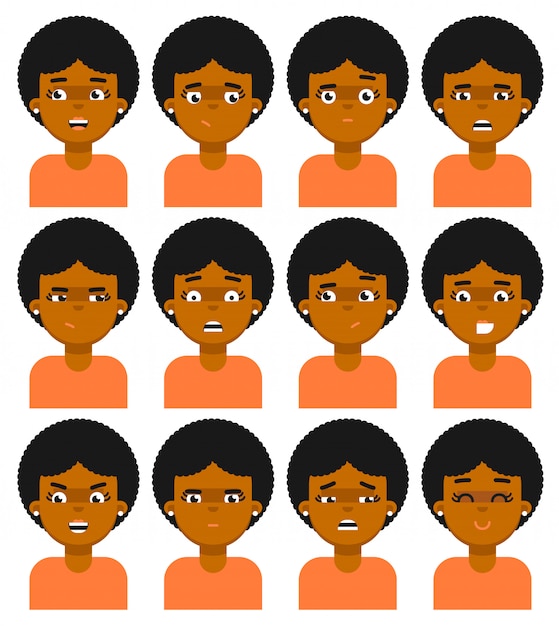 Premium Vector | Emotional woman collection Premium Vector | Emotional woman collection