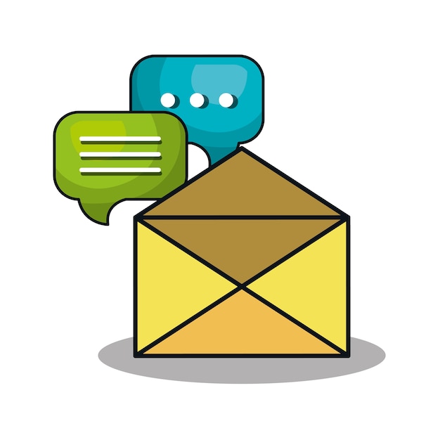 Premium Vector | Envelope message isolated icon Premium Vector | Envelope message isolated icon