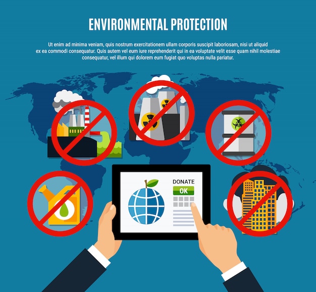 Free Vector | Environmental protection illustration Free Vector | Environmental protection illustration
