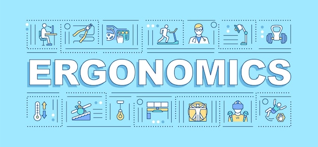 Premium Vector | Ergonomics word concepts banner Premium Vector | Ergonomics word concepts banner