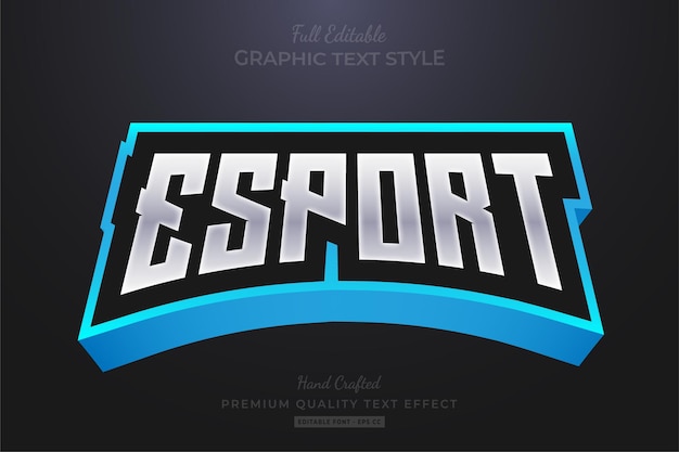 Premium Vector Esport Team Editable Text Effect Font Style