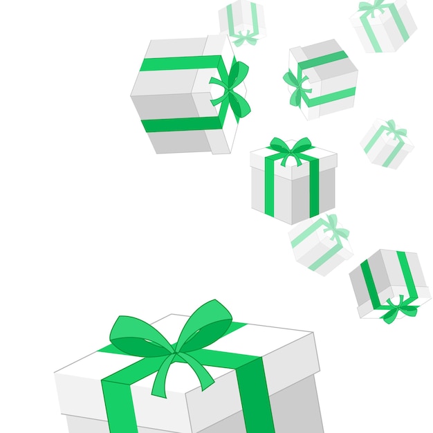 Premium Vector | Falling presents background Premium Vector | Falling presents background