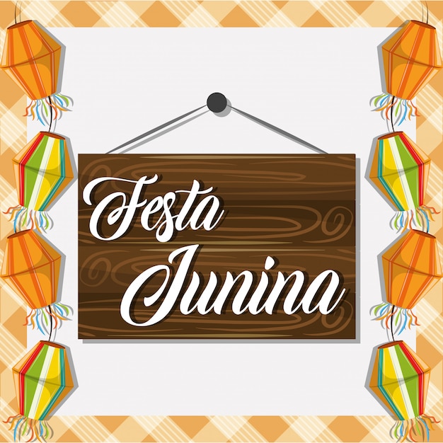 Premium Vector | Festa junina concept cartoon Premium Vector | Festa junina concept cartoon