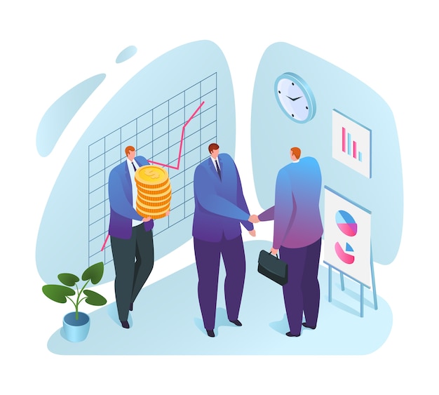 Premium Vector | Financial support to business Premium Vector | Financial support to business