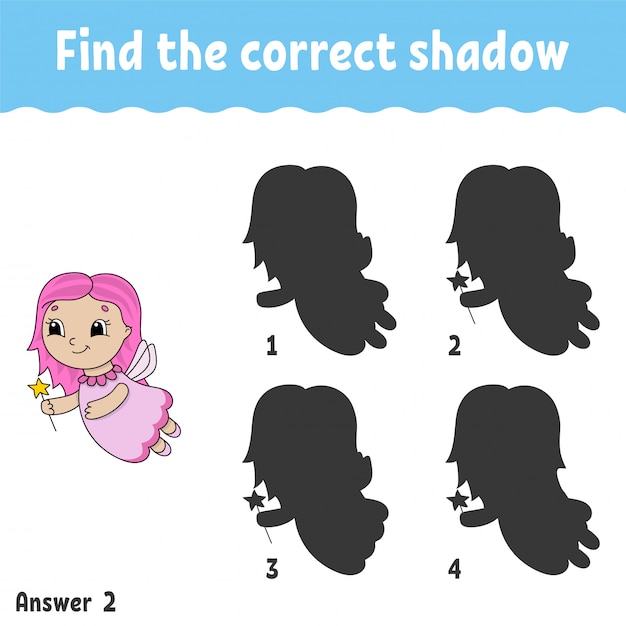 Premium Vector | Find the correct shadow. Premium Vector | Find the correct shadow.