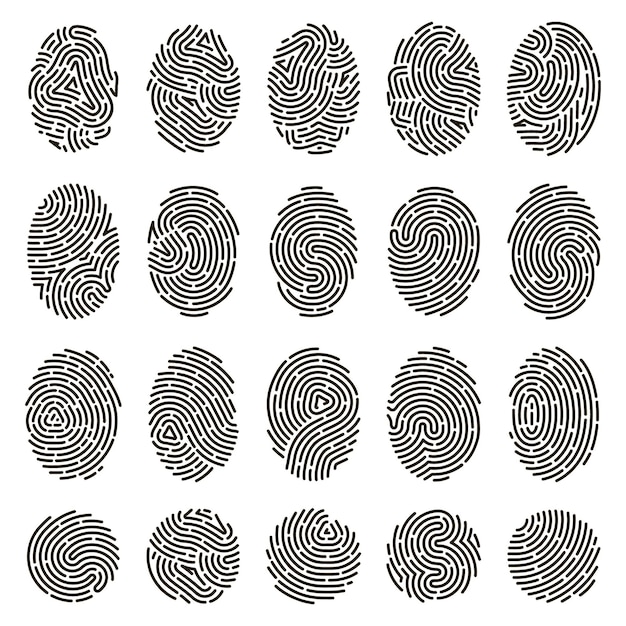 Premium Vector | Fingerprint identification. biometric human ... Premium Vector | Fingerprint identification. biometric human ...