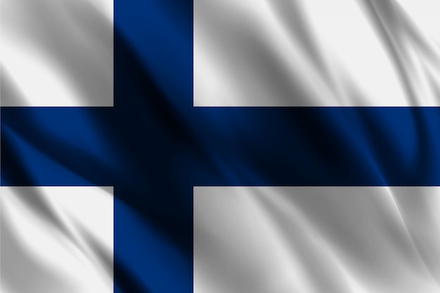 Premium Vector Finland Flag Waving Abstract Background