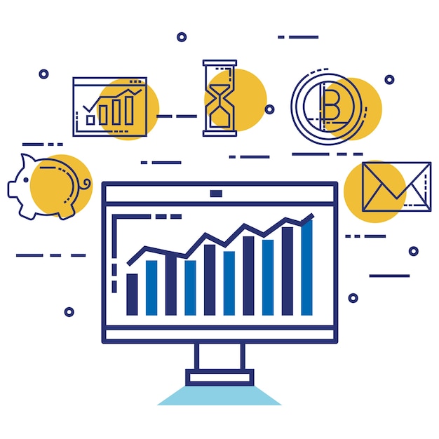 Premium Vector | Fintech set flat icons Premium Vector | Fintech set flat icons