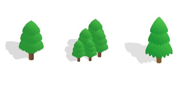 Premium Vector | Fir tree icon set on white background Premium Vector | Fir tree icon set on white background