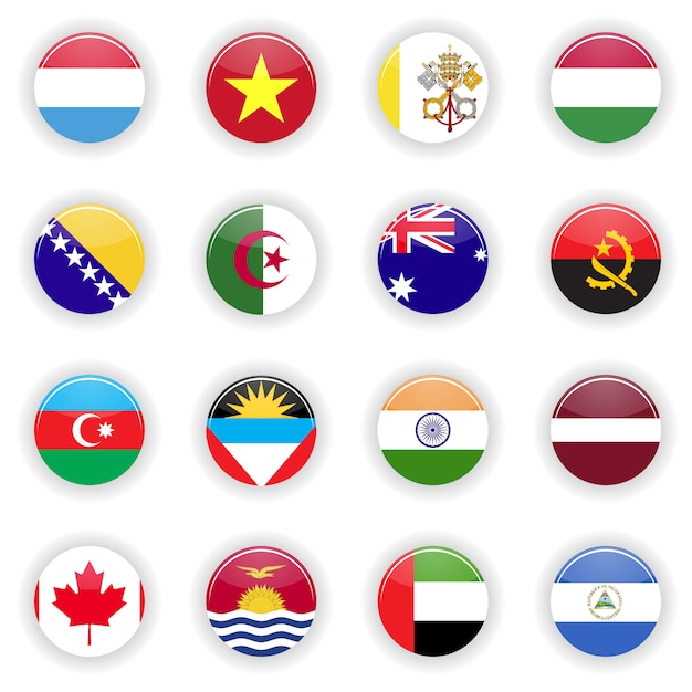 Premium Vector | Flags set Premium Vector | Flags set