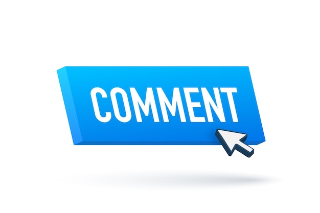 Premium Vector | Flat blue comment button flat vector computer mouse ... Premium Vector | Flat blue comment button flat vector computer mouse ...
