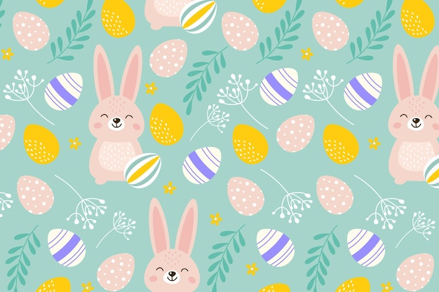 Premium Vector | Flat colorful easter pattern Premium Vector | Flat colorful easter pattern