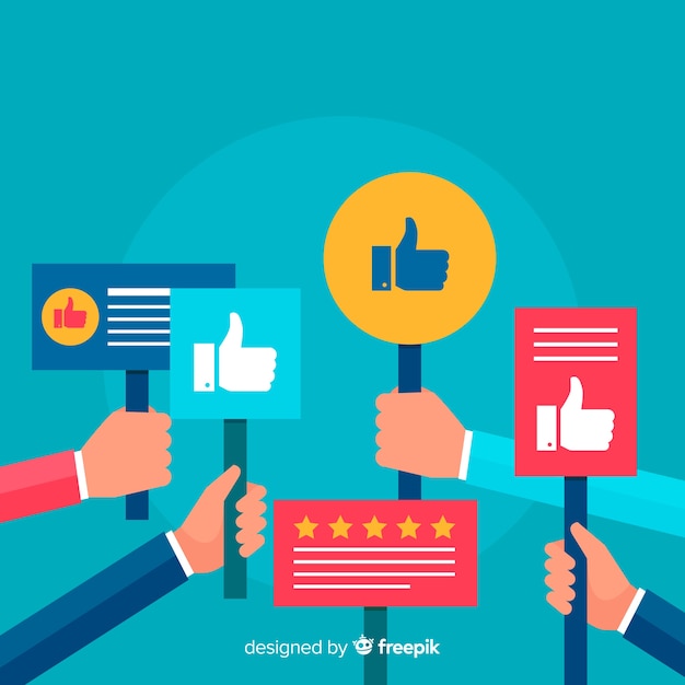 Premium Vector | Flat customer satisfaction concept Premium Vector | Flat customer satisfaction concept