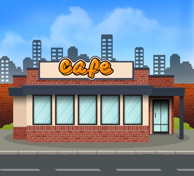 Premium Vector | Flat design cafe store front Premium Vector | Flat design cafe store front