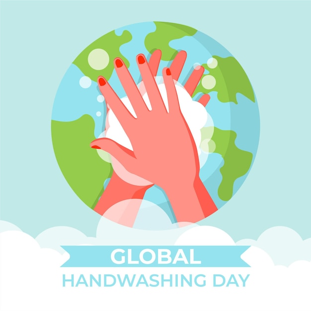Premium Vector Flat Design Global Handwashing Day Background