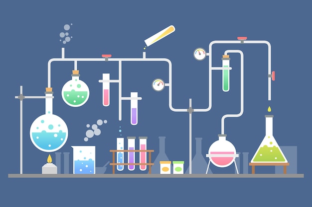 Free Vector | Flat design science lab concept Free Vector | Flat design science lab concept